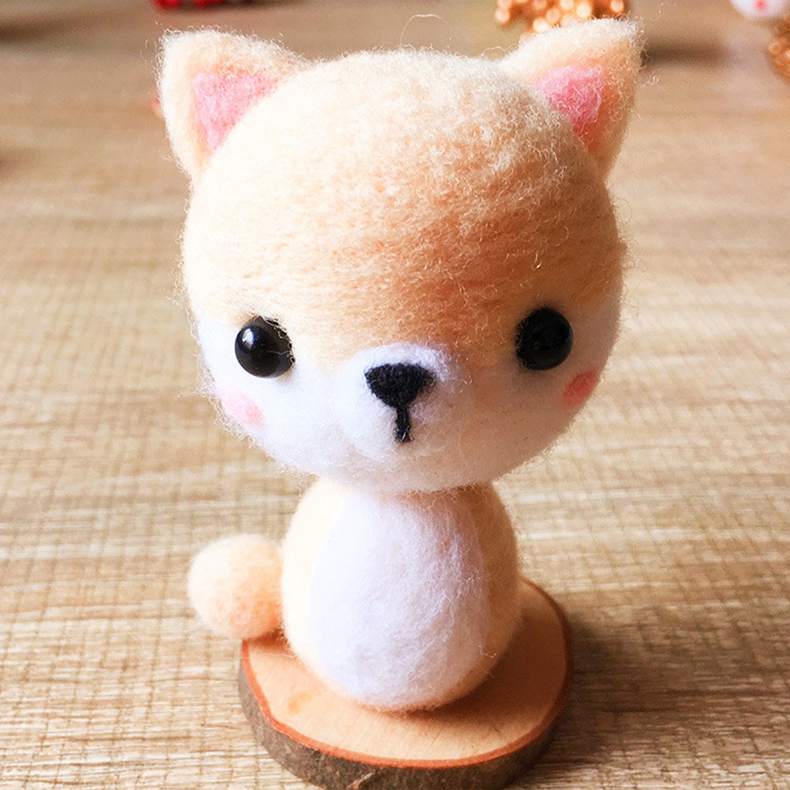 Needle Felted Felting Kit Project Animals Akita Dog Cute for - Etsy