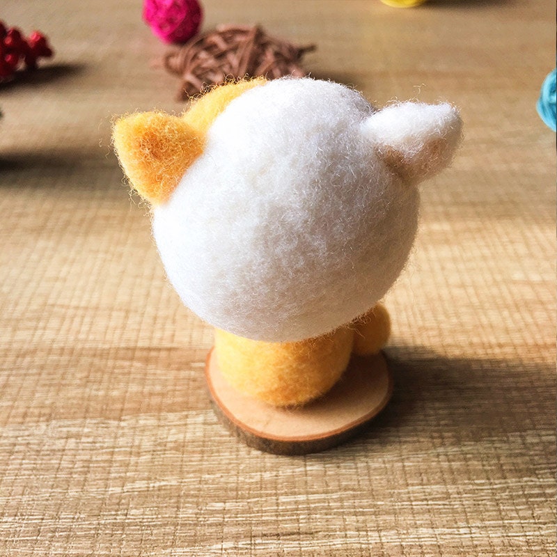 Needle Felted Felting Kit Project Animals Spotted Cat Cute for - Etsy