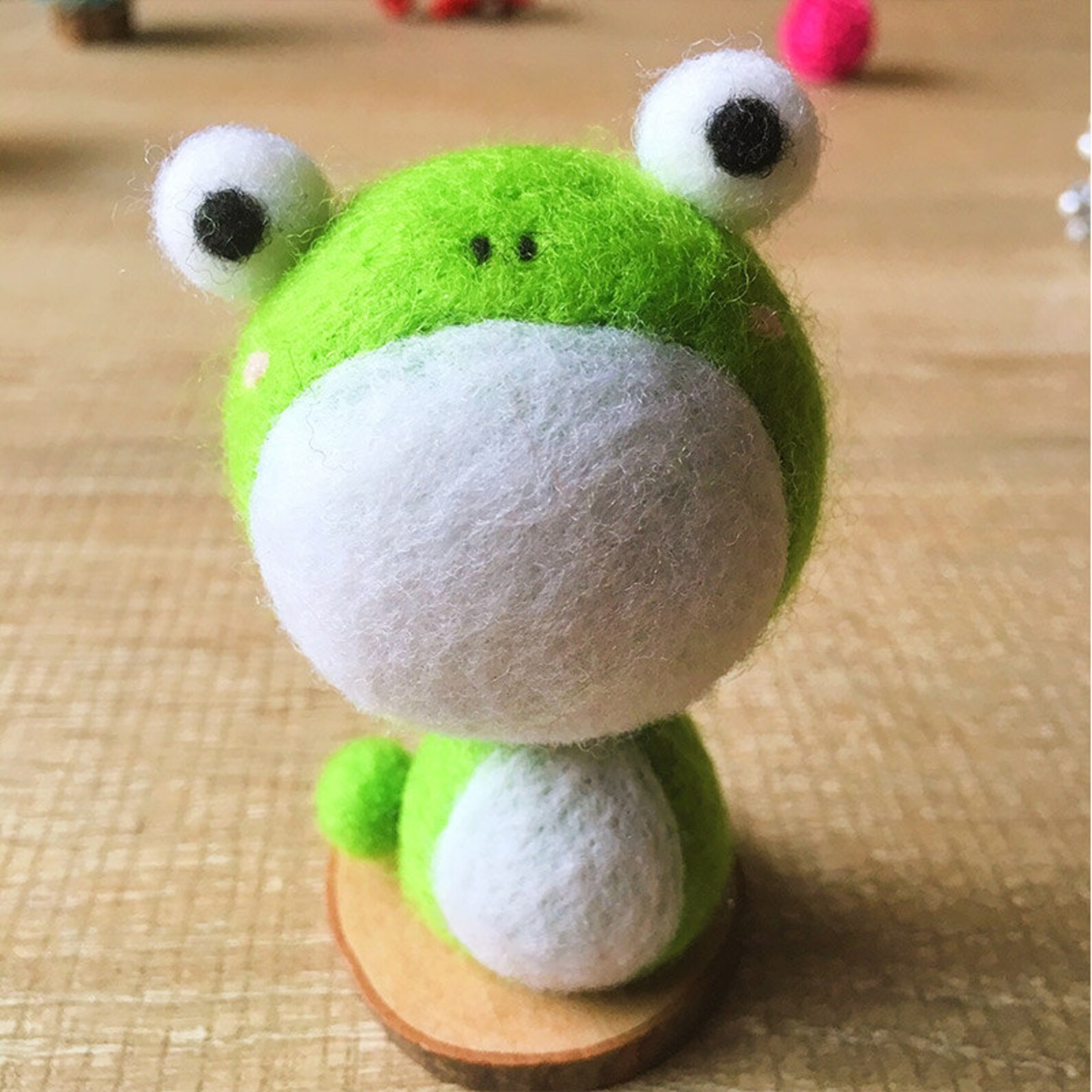 Needle Felted Felting Kit Project Animals Frog Cute for - Etsy