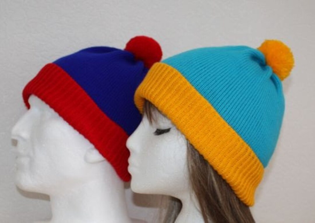Red Blue or Blue Yellow, Stan Cartman Cosplay Pompom Beanie Hat, 3 Upto ...