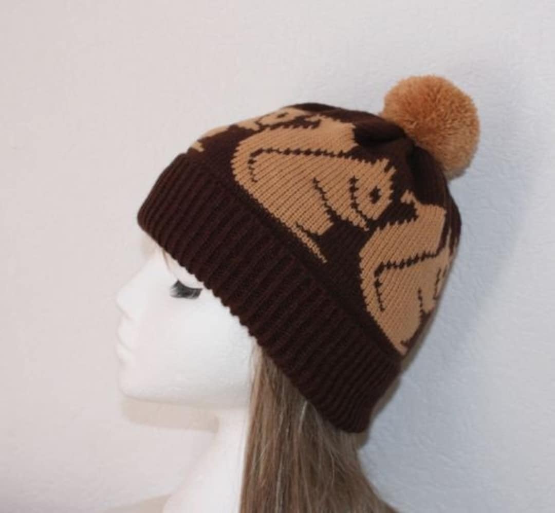Beanie Hat With Squirrels in a Choice of Colours With or Without Pompom ...