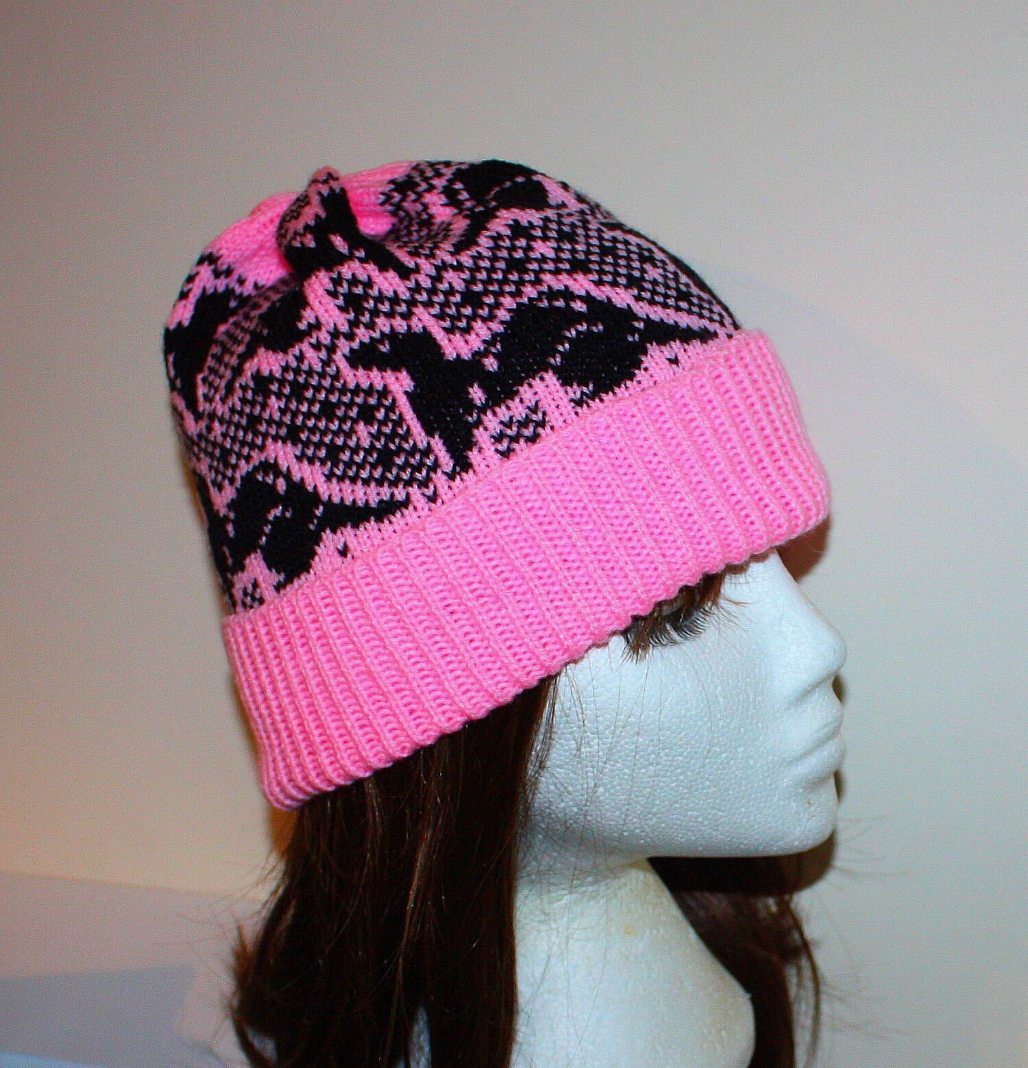 Ferrets, Weasels, Stoats on a Knitted Beanie Hat in a Choice of Colours ...