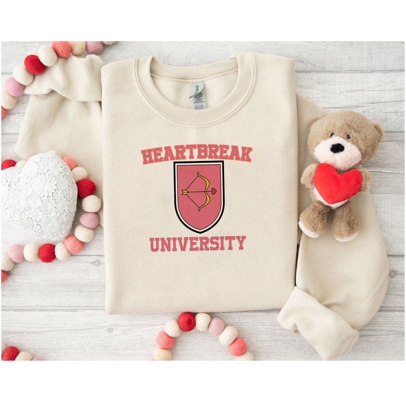 Retro Heartbreak University PNG: Valentine Sublimation Design (digital ...