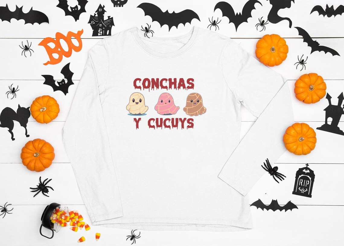 Spooky Conchas - Mexican Conchas Ghost - Halloween Pan Dulce Stickers ...