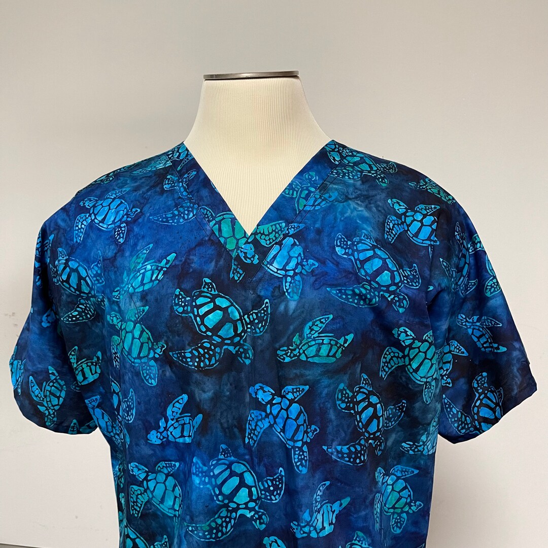 Turtles Totally Tropical Regatta - Custom Made Unisex Men Women Scrub ...