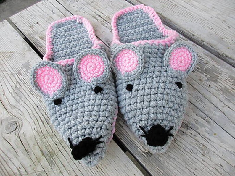 Mouse Slippers - Etsy