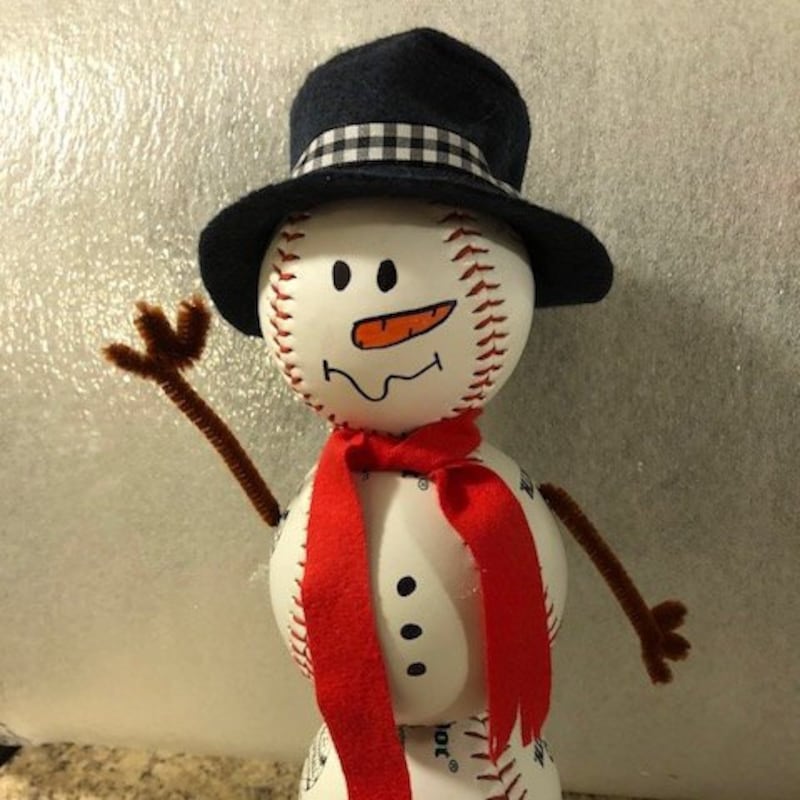 Baseball Snowman Svg - Etsy