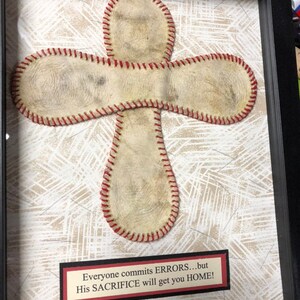 Shadow Box Baseball Cross - Etsy