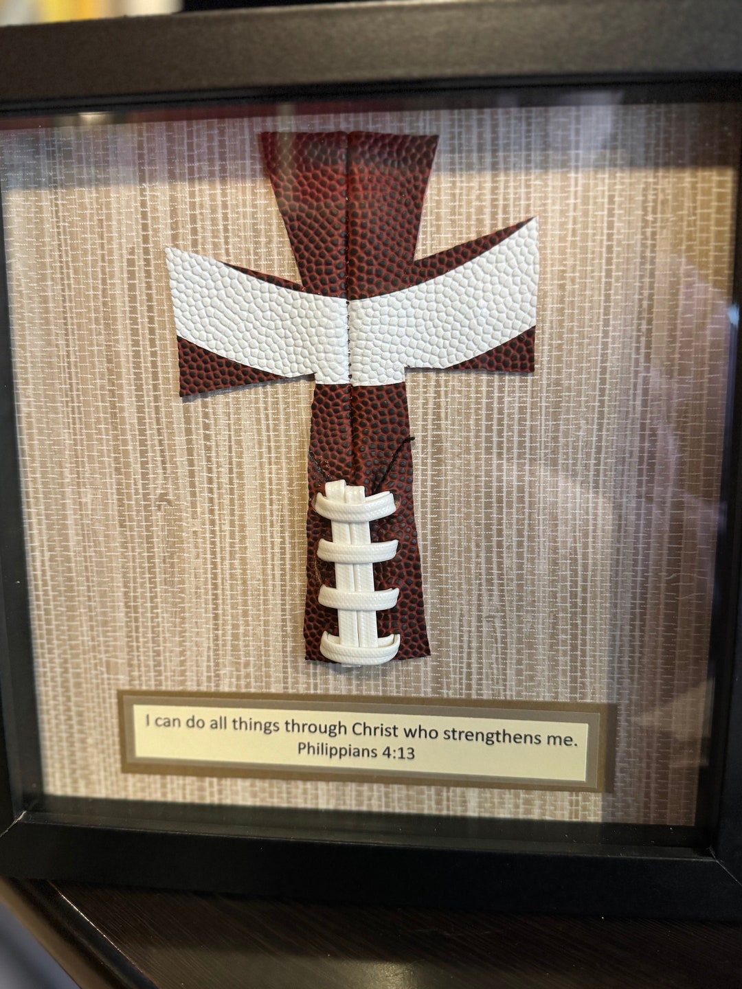 Shadow Box Football Cross - Etsy