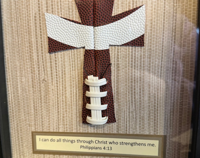 Shadow Box Football Cross - Etsy