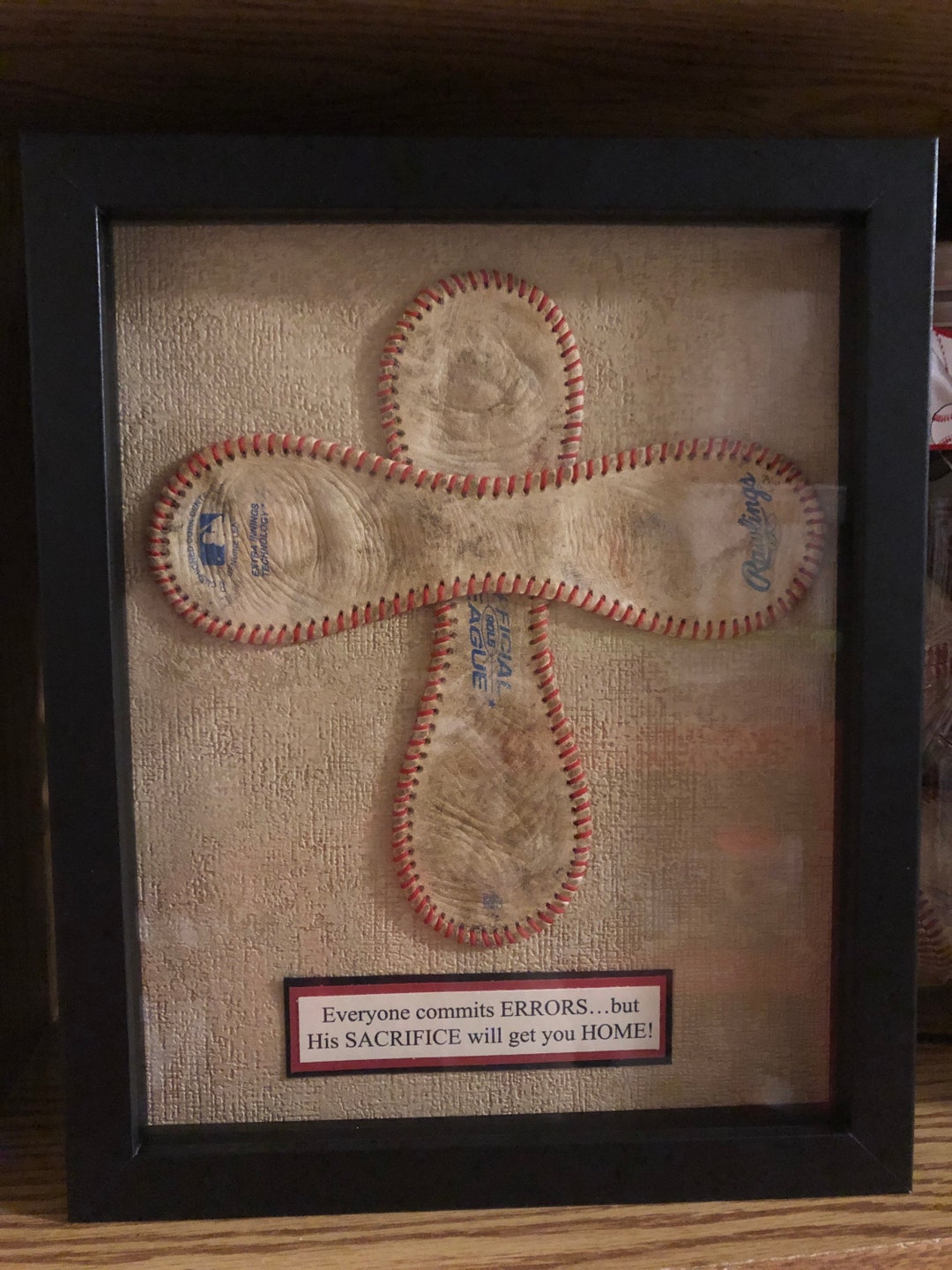 Shadow Box Baseball Cross - Etsy