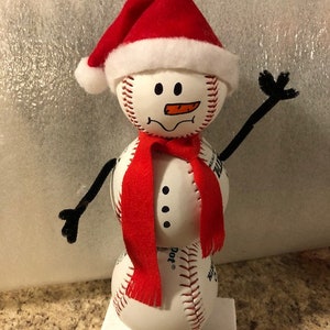 Baseball Snowman - Etsy