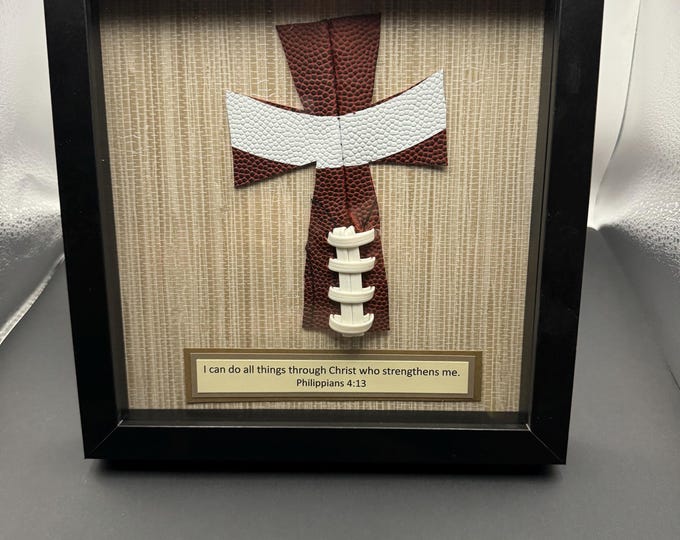 Shadow Box Football Cross - Etsy