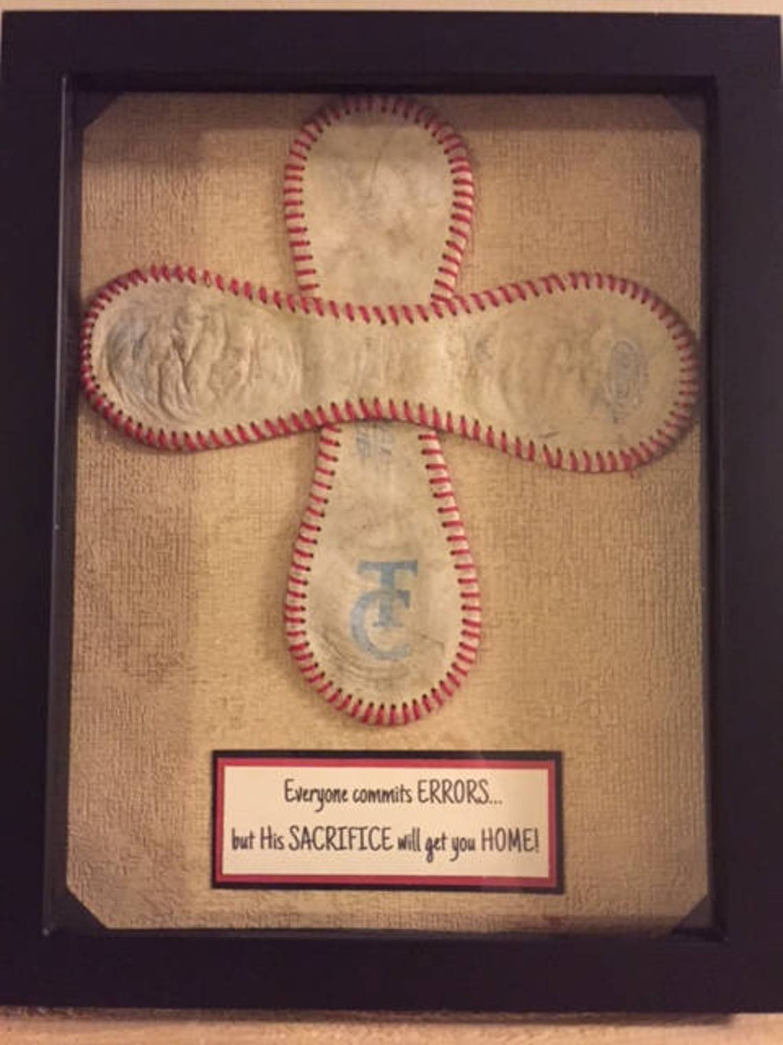 Shadow Box Baseball Cross - Etsy