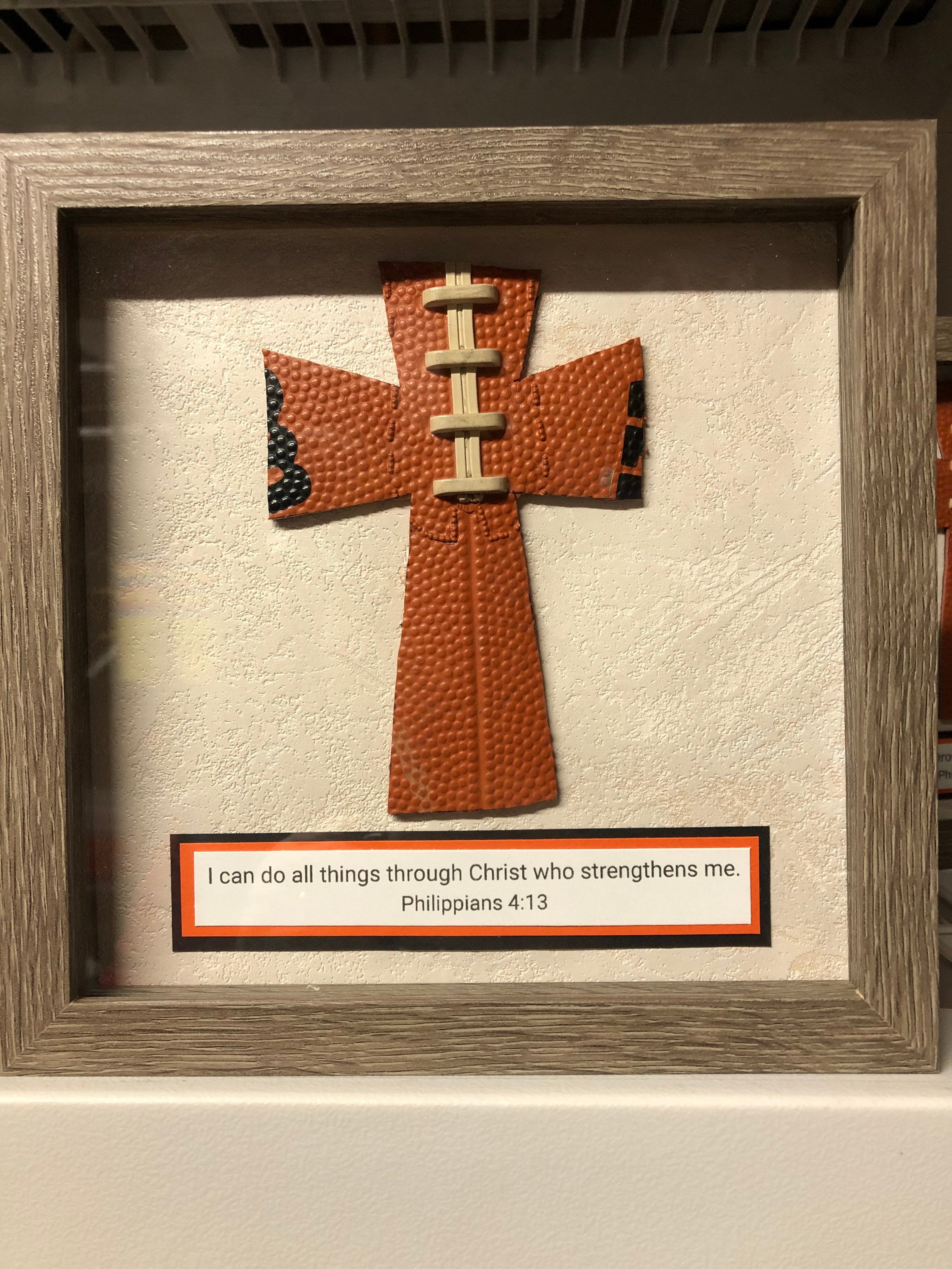 Shadow Box Football Cross - Etsy