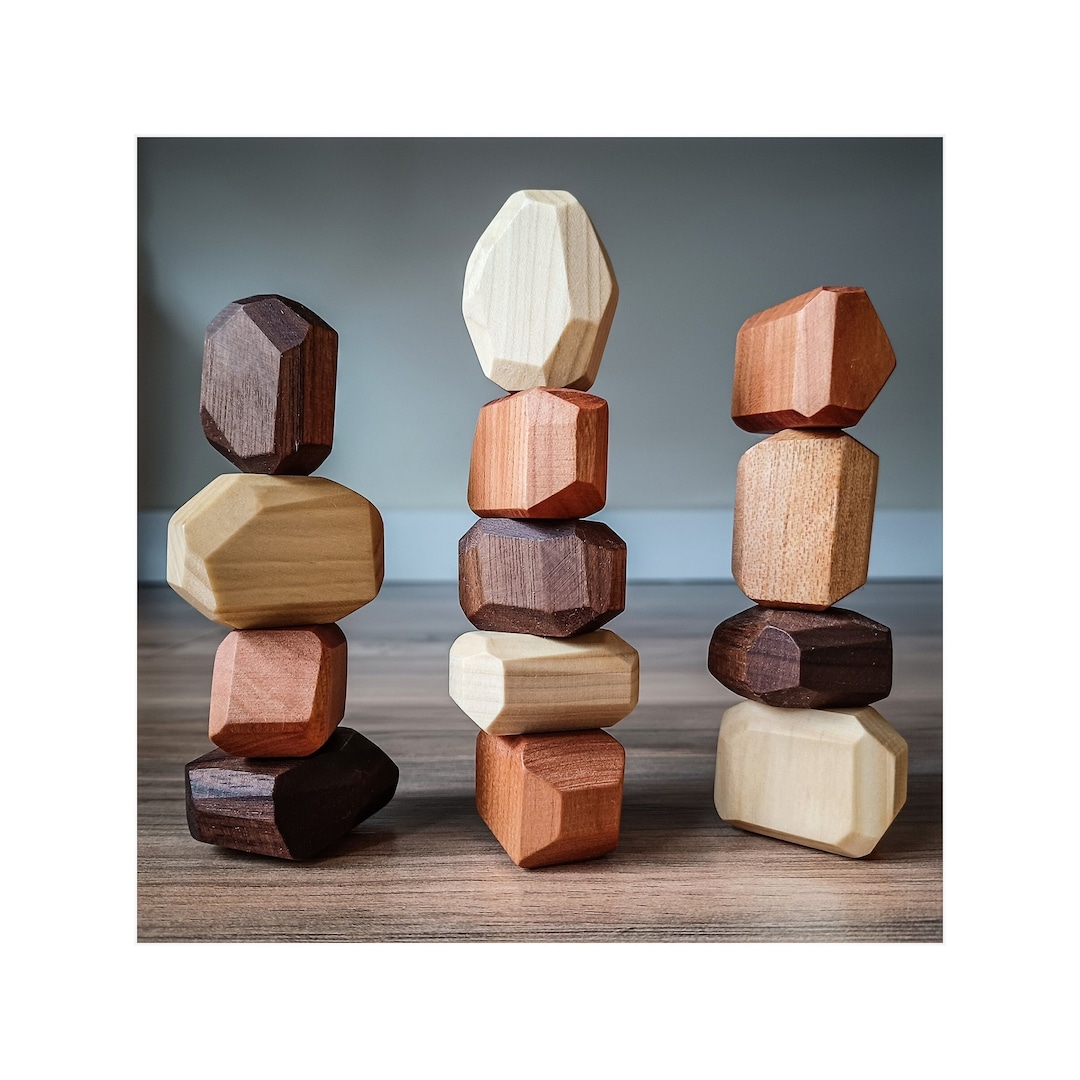 Montessori Wooden Balance Rocks - Etsy