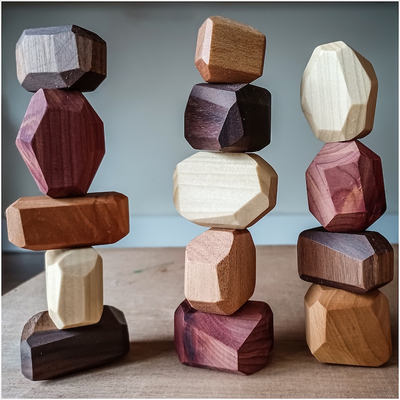 Montessori Wooden Balance Rocks - Etsy
