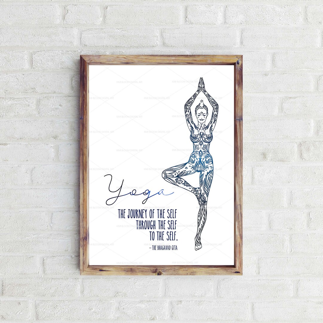 Bhagavad Gita, Journey of the Self, Tree Pose, Meditation Poster ...