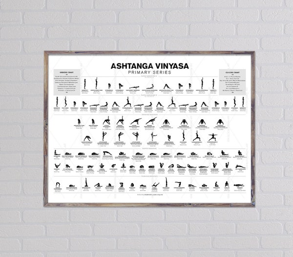 Digital Download Yoga Poses Poster 24x36 Yoga Chart Yoga Pose Poster Print Wall Art Yoga Poster ...