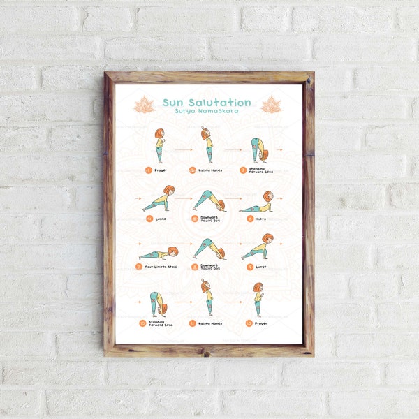 Sun Salutation Poster - Etsy