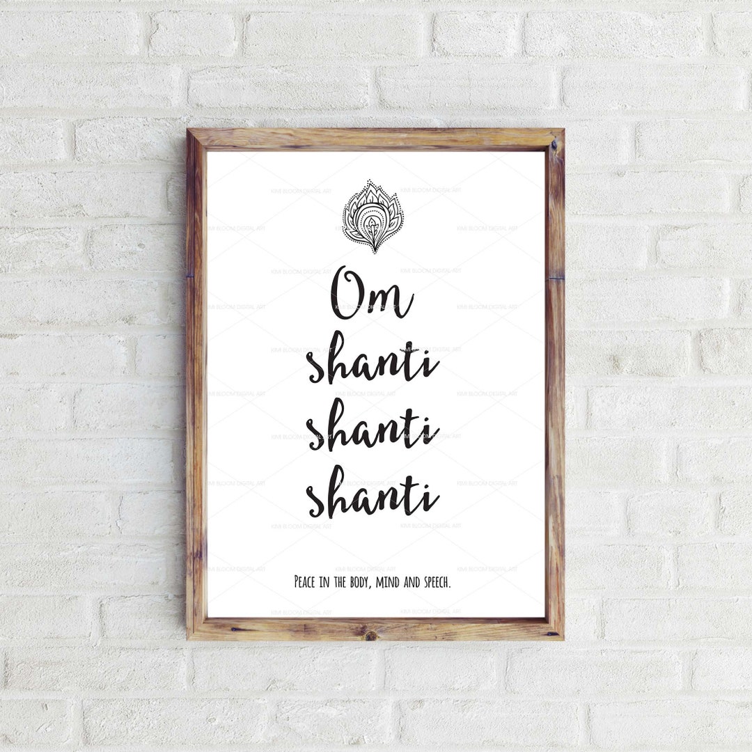 Om Shanti Shanti Shanti – Peace Chant, Yoga Chant, Yoga Mantra, Yoga ...
