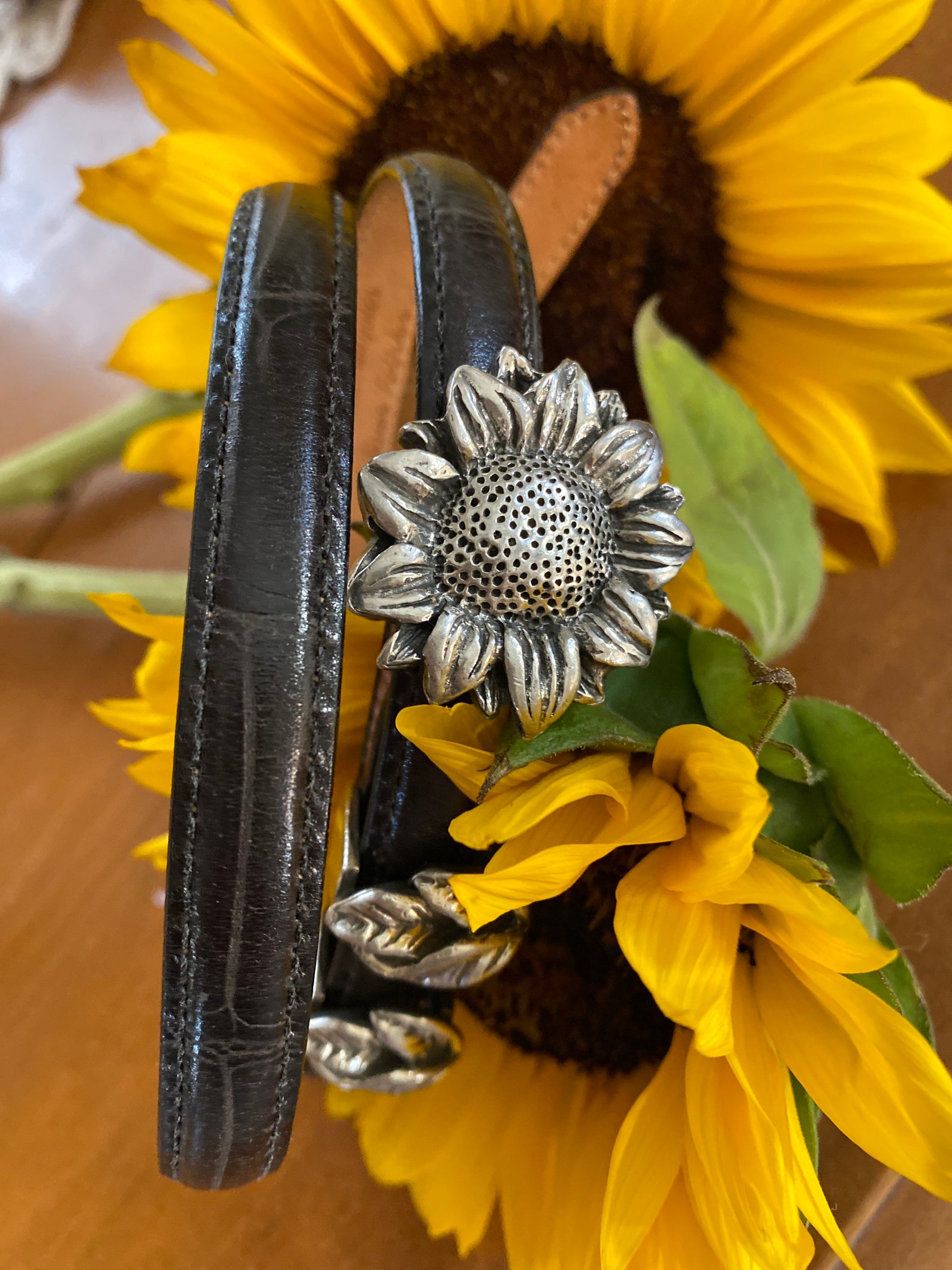 Sunflower Belt Vintage Women's Calfskin Leather Alligator - Etsy UK