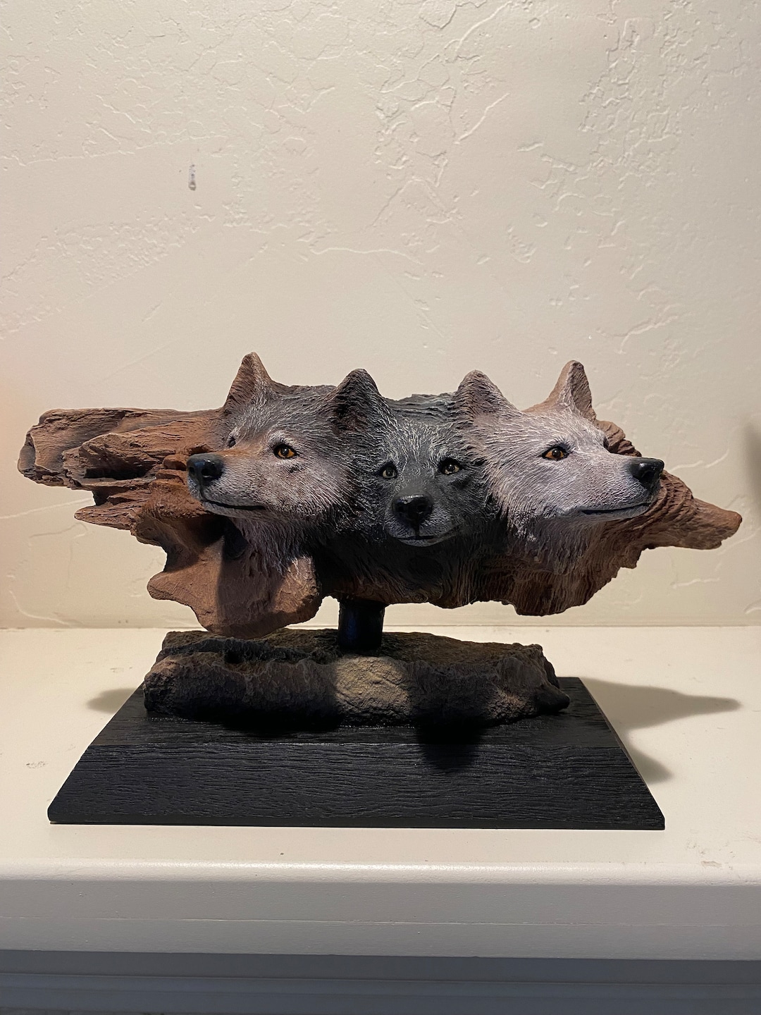 Wolf Sculpture Signed Cain Tales of Old Limited Edition 1994 - Etsy
