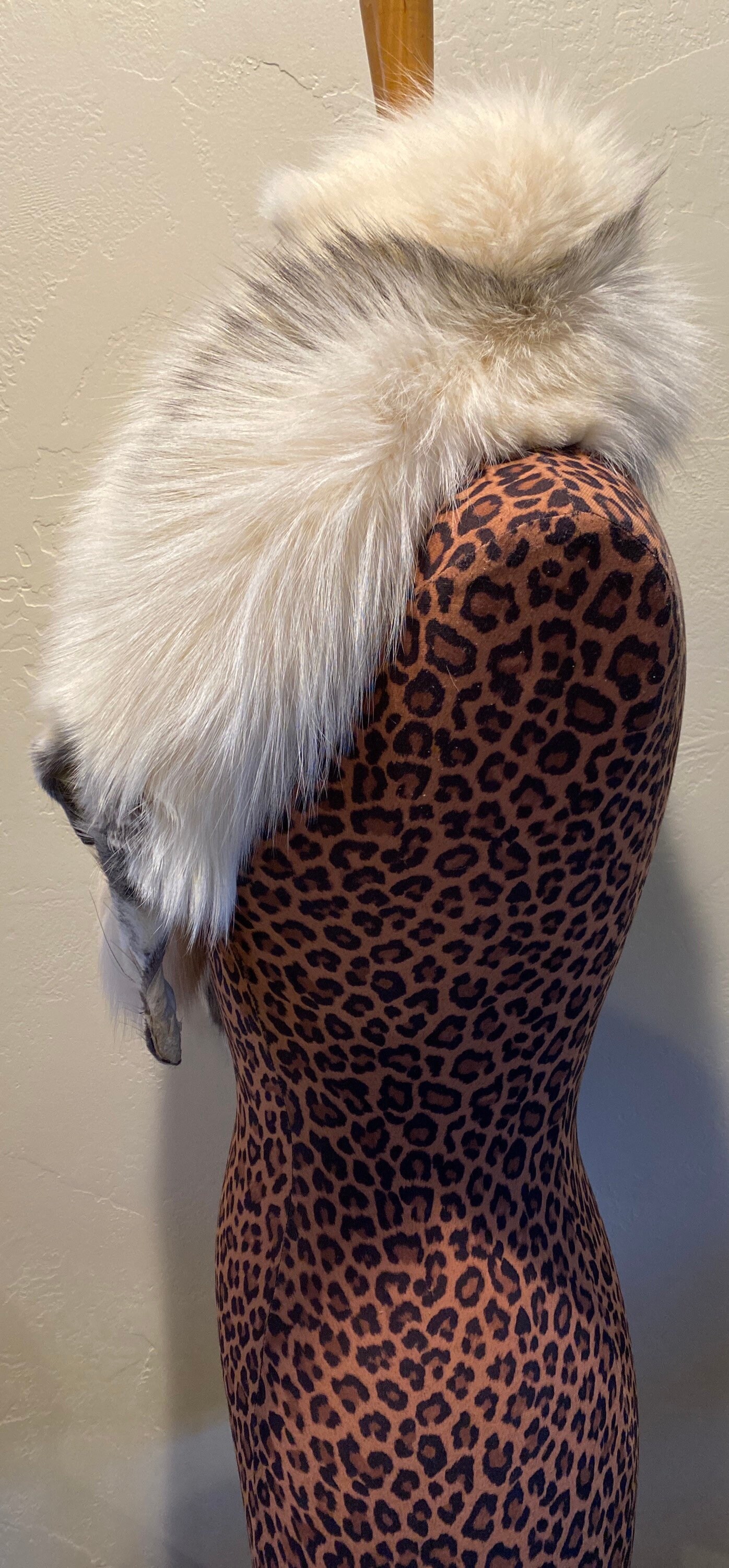 Vintage Full Fox Fur Wrap Stole Shawl Scarf White Wedding Gorgeous ...