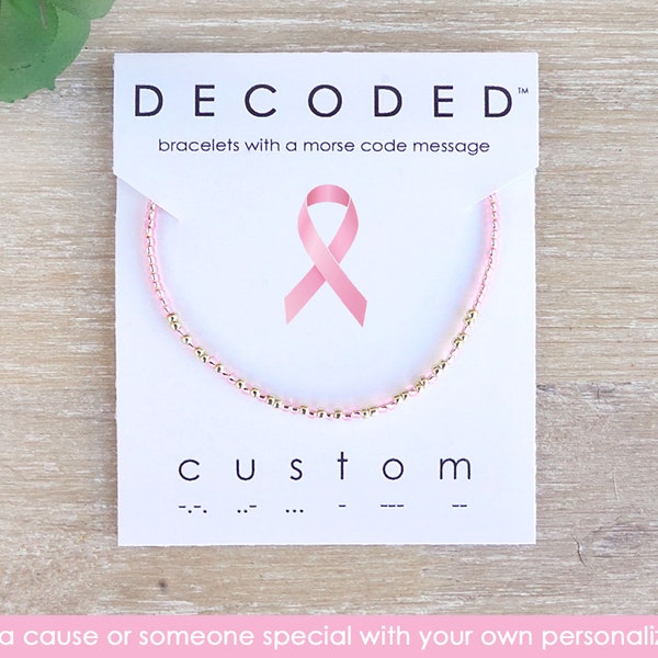 Breast Cancer Awareness Custom Bracelet - Etsy