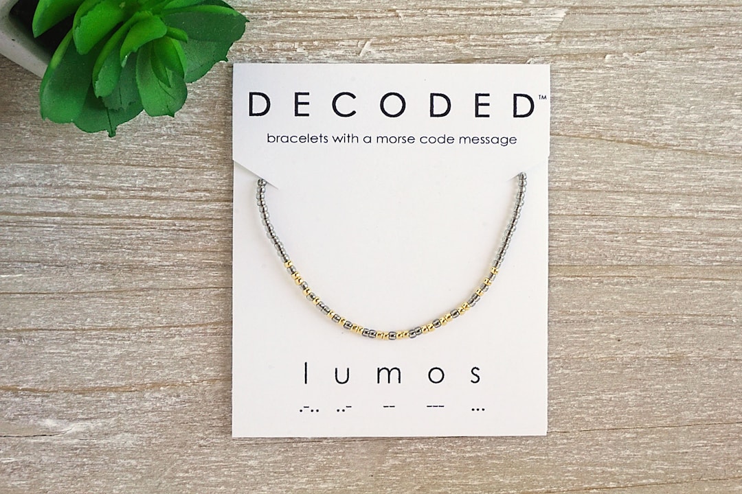 LUMOS - Morse Code Bracelets - Latin Words - Morse Code Jewelry - Etsy