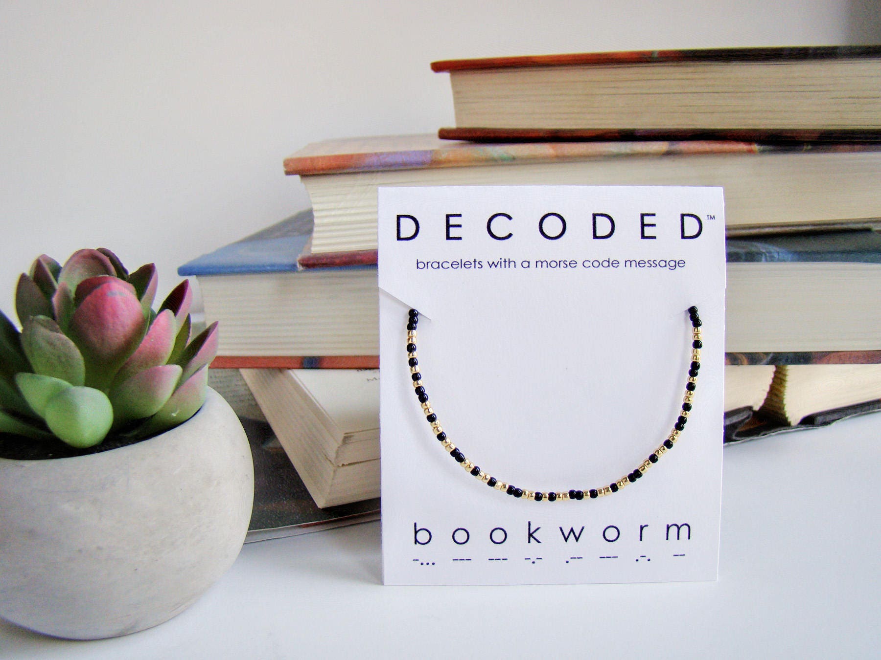 BOOKWORM - Morse Code Jewelry - Gifts for Readers - Morse Code Bracelet ...