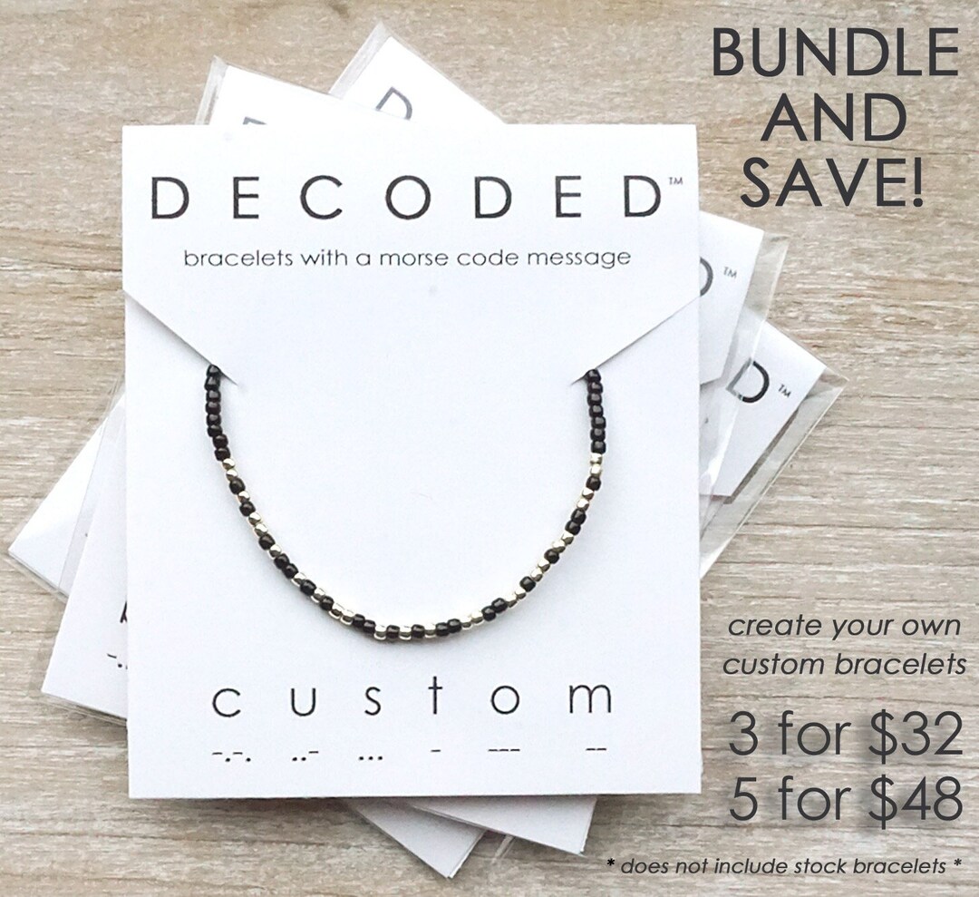 CUSTOM BUNDLES - Morse Code Bracelet - Personalized Morse Code Jewelry ...