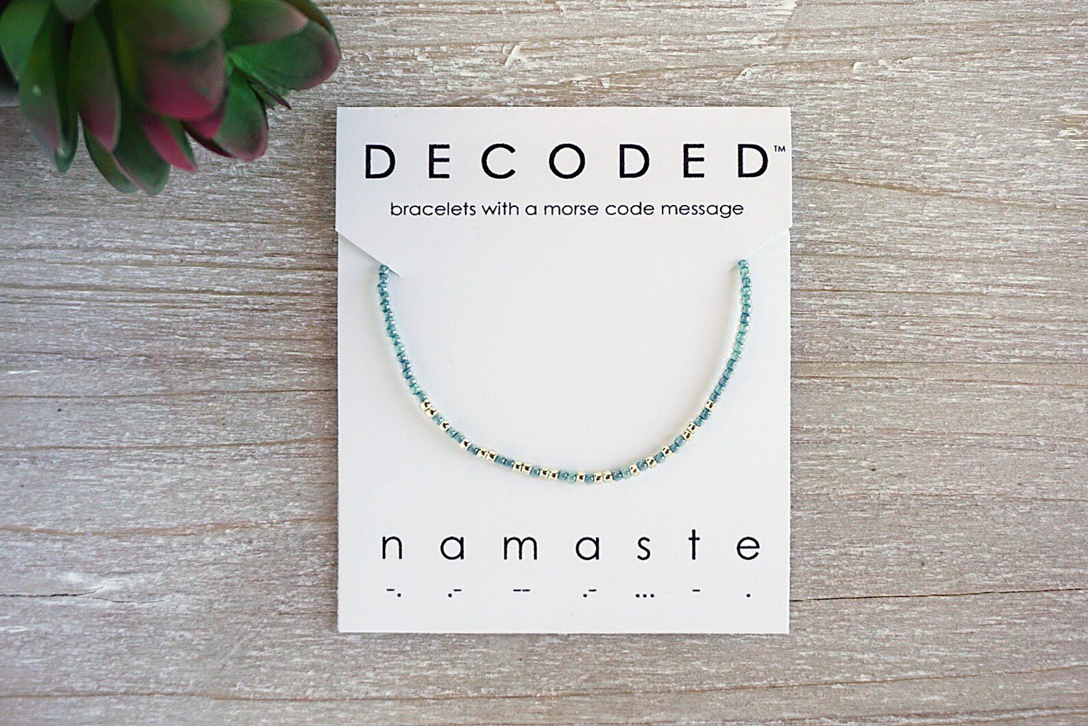 NAMASTE Morse Code Bracelet Spiritual Jewelry Yoga | Etsy