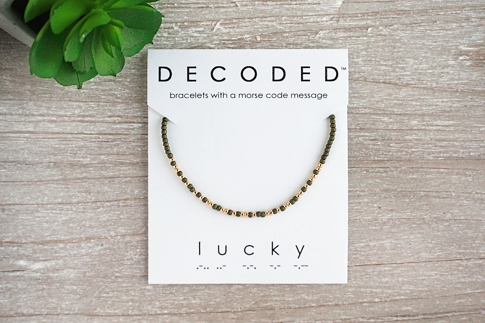 LUCKY - Morse Code Jewelry - Inspirational Jewelry - Morse Code ...