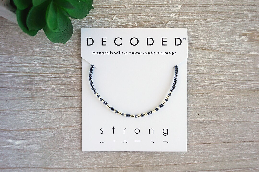 STRONG - Word Bracelet - Morse Code Jewelry - Friendship Jewlery ...