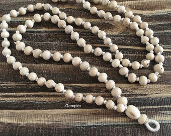 Buy Sterling Silver Tulsi Mala Necklace Black Tulasi Mala Online in ...