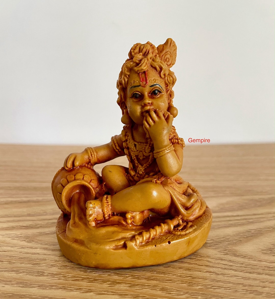 Baby Krishna Statue 3.40" Ladoo Gopal Statue, Lord Krishna Decor, Small ...