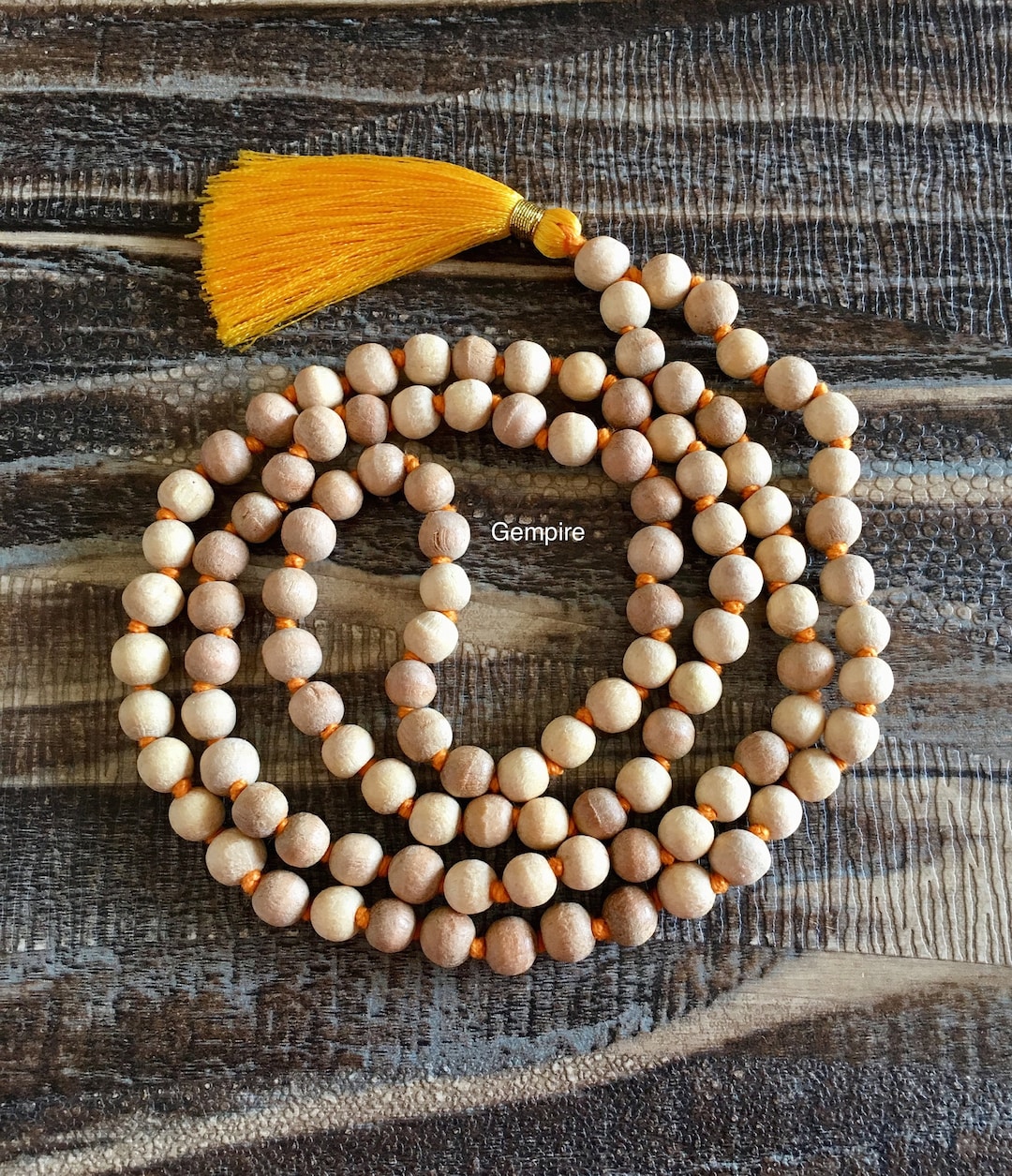 108 Wooden Mala Neclace 8 Mm, Wood Beads Meditation Mala 108 Prayer ...