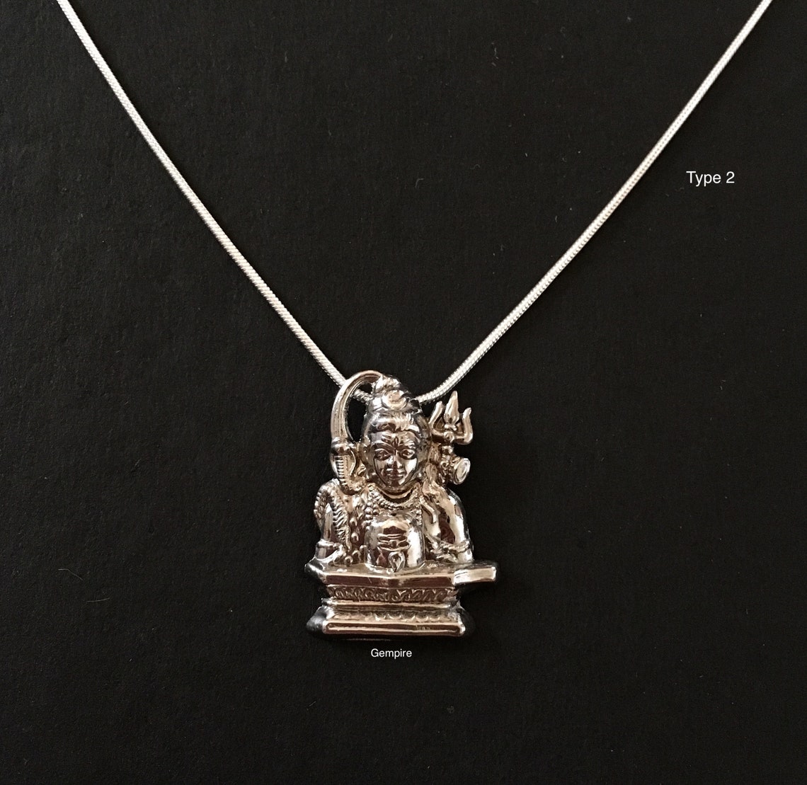 Shiva Pendant Sterling Silver Shivling Pendant Shiva Charm | Etsy