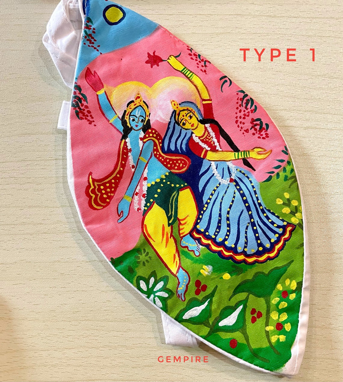 Prayer Bag Hand Painted Design -japa Mala Bag With Zip, Zippered ...