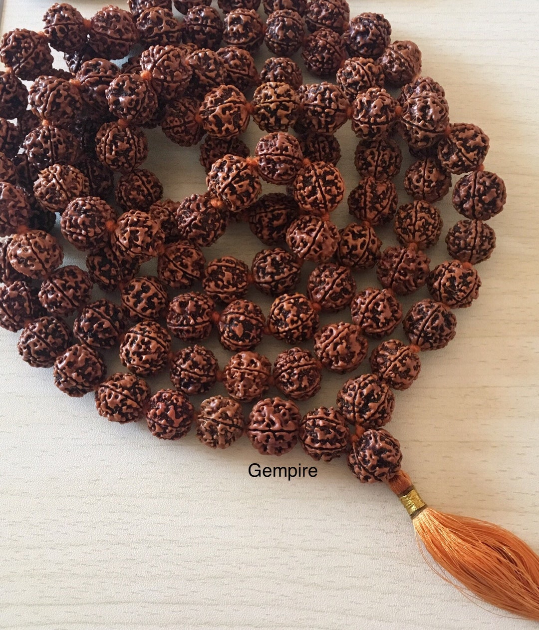 Rudraksha Mala 18-20 Mm, 108 Japa Mala Knotted, Big Beads Rudraksha ...