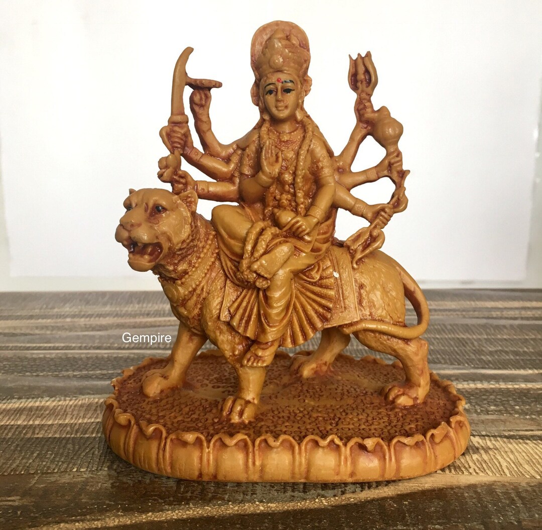 Durga Statue 5.5 India God Statue Hindu Lion Goddess - Etsy
