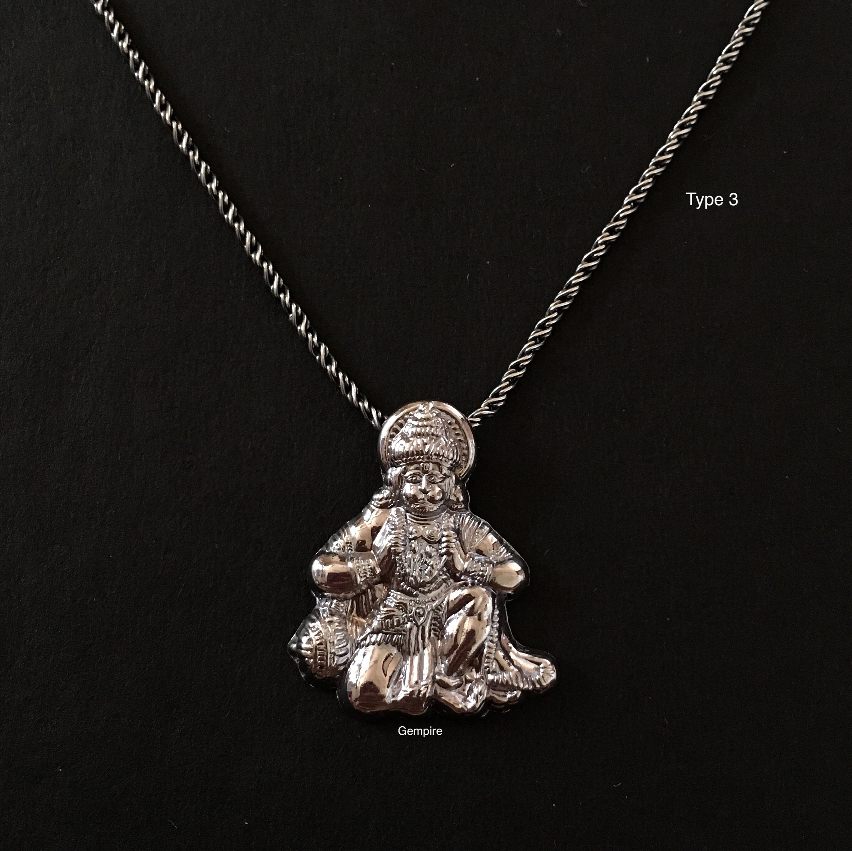 Silver Hanuman Pendant Oxidised 925 Sterling Silver Hanuman | Etsy