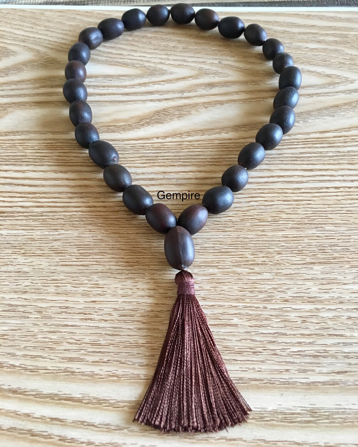 Lotus Seed Bead Bracelet 27 + 1 Elastic, Lotus Seed Beads Mala Wrist ...