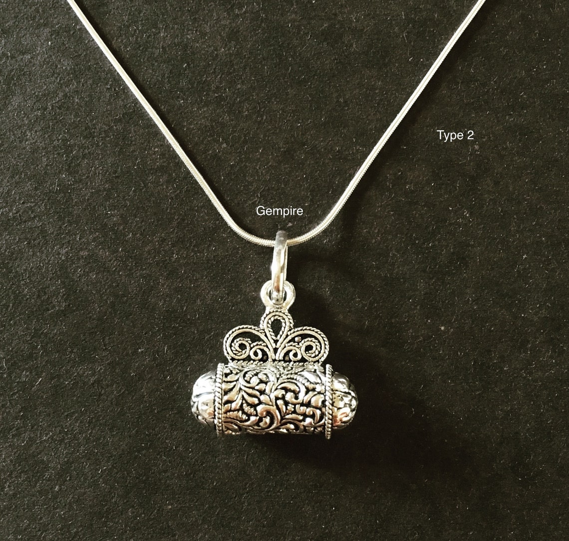 Sterling Silver Locket Pendant Charm Silver Prayer Box - Etsy