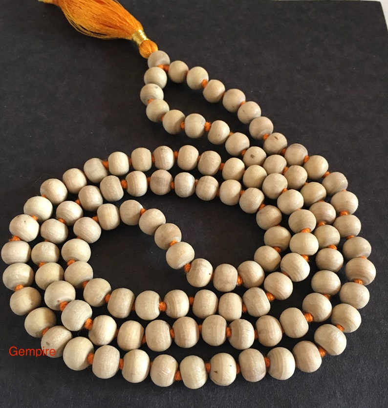 Tulsi Mala 8-9 Mm Premium Beads, Tulasi Necklace 108 Prayer Mala ...