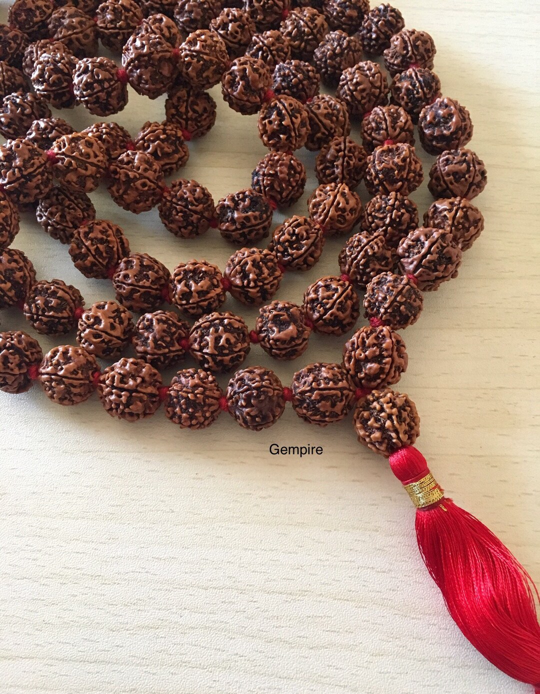Rudraksha Mala 16-18 Mm, Big Rudraksha Necklace 108 Prayer Beads ...