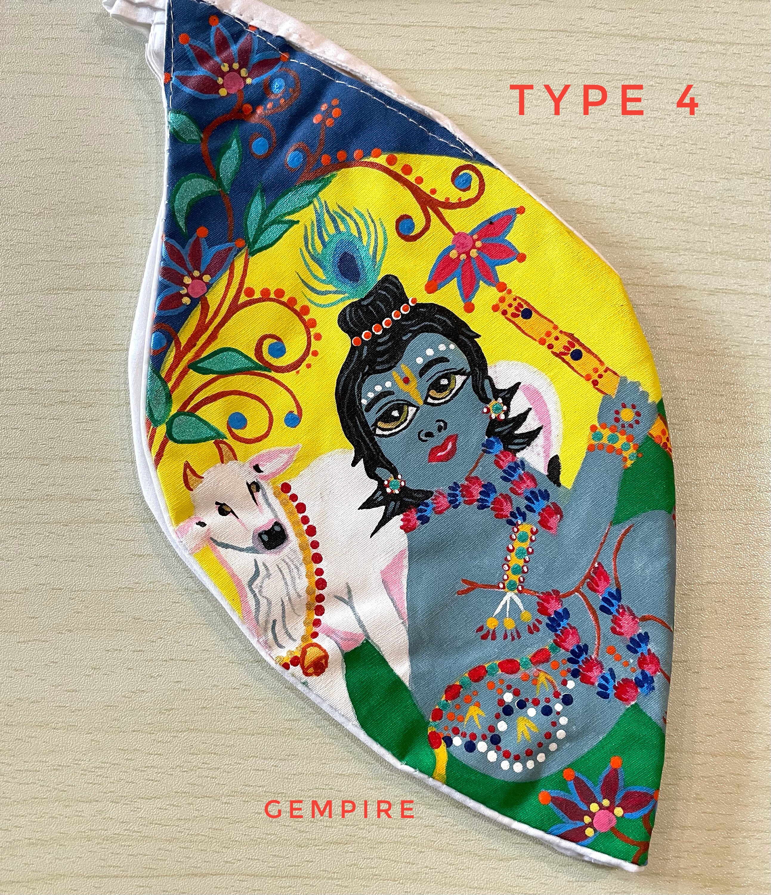 Prayer Bag Hand Painted Design -japa Mala Bag With Zip, Zippered ...