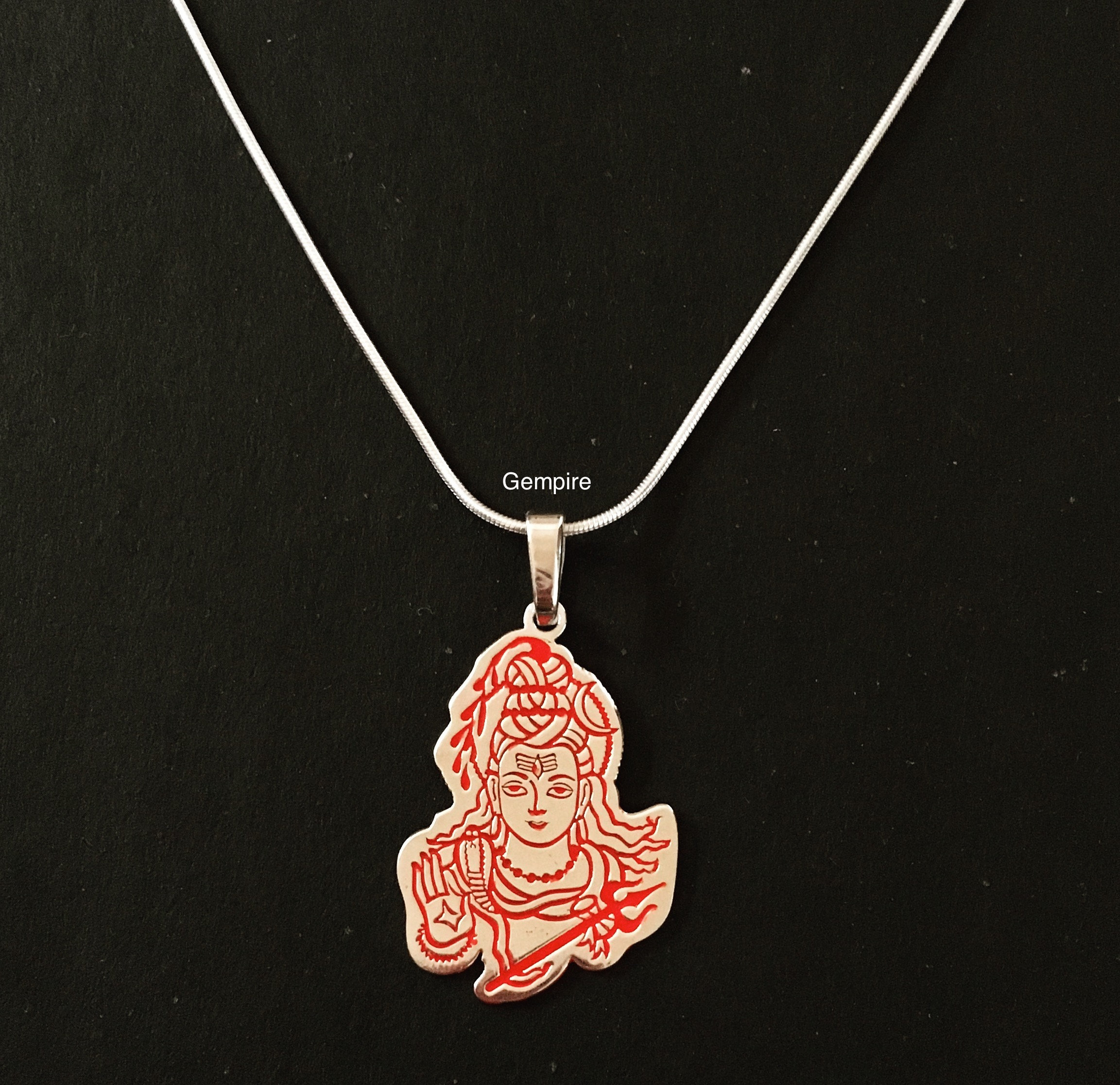 Shiva Pendant Sterling Silver Lord Shiva Necklace Mahakal | Etsy
