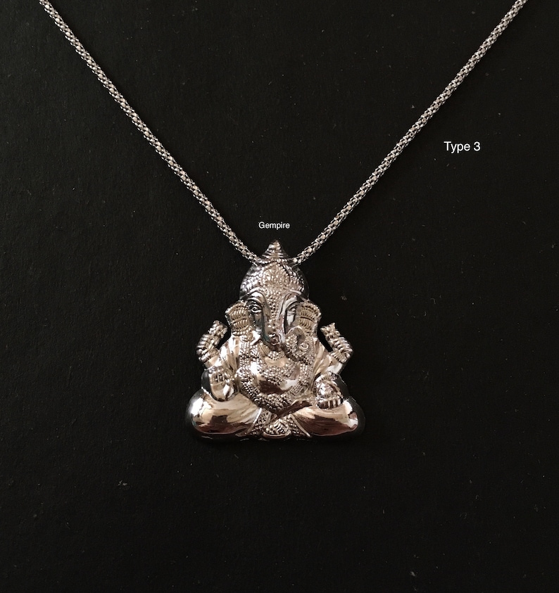 Silver Ganesh Pendant 925 Sterling Silver Ganesha Charm - Etsy